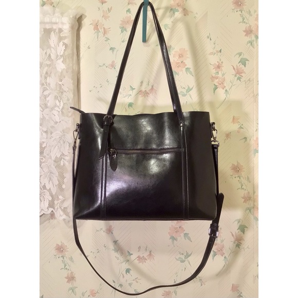 Szone | Bags | Szone Black Leather Shoulder Bag | Poshmark